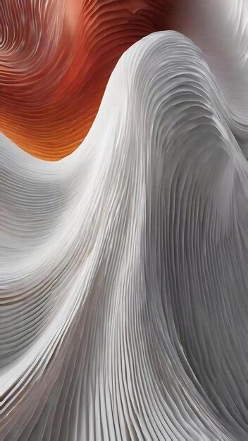 Premium Ai Image Abstract Parametric Wave White Background