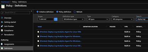 azure you can apply a policy to ensure the log analytics agent is being deployed on your
