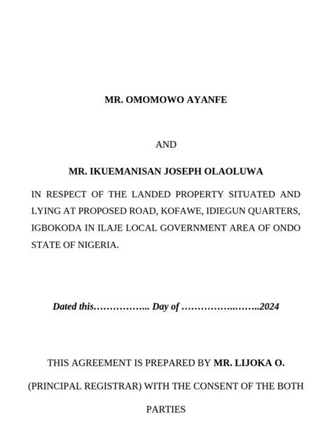 Land Purchase Agreement Pdf
