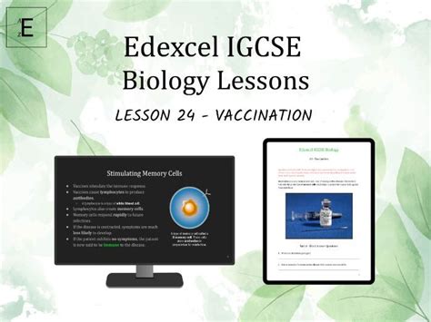 Edexcel Igcse Biology Lesson 24 Vaccination Teaching Resources