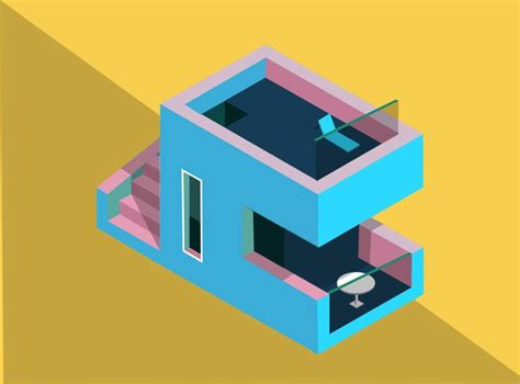 3d Isometric Building On Behance Isometric Isometric Illustration