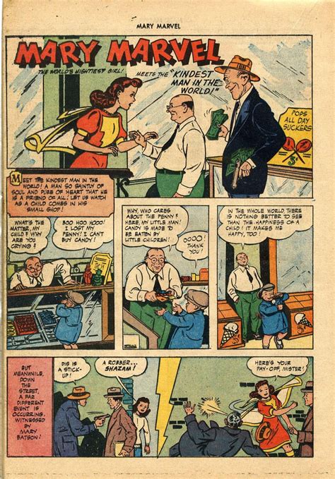 Mary Sixty Fourth Adventure From Mary Marvel Comics 4 Story 3 R
