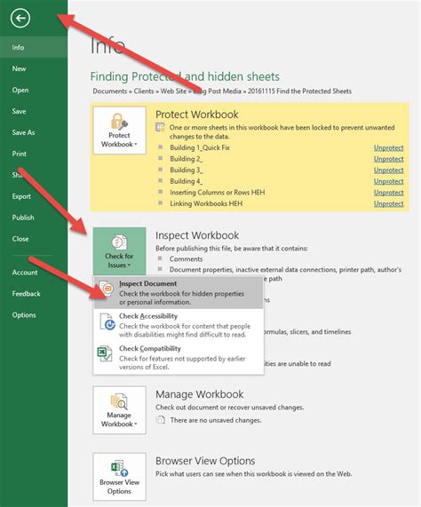 finding protected sheets in excel za