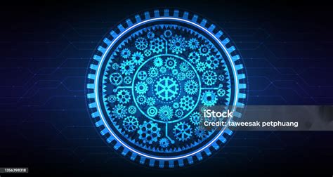 미래의 Ep1의 기어 요소 회로 기판이 있는 벡터 스케치 백그라운드 기어 휠 서클 기어 기계 부분에 대한 스톡 벡터 아트 및 기타 이미지 기어 기계 부분 꽃 식물