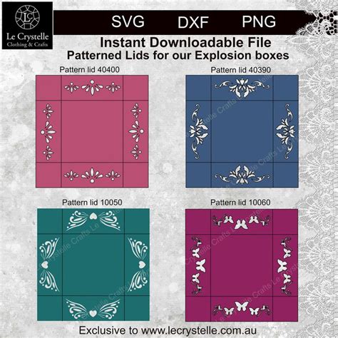 Svg Explosion Box Lidscut File 5001exploding Card Lid Templatesvg Cardsfolding Cardslayered