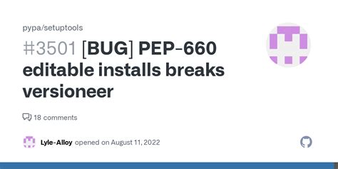 [bug] pep 660 editable installs breaks versioneer · issue 3501 · pypa