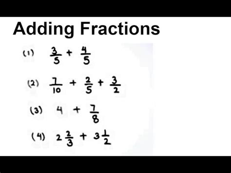 Adding Fractions Examples