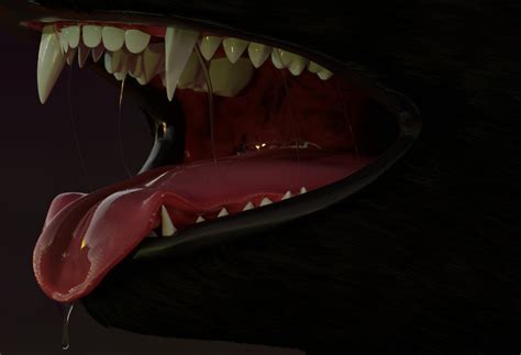 Rule 34 3d 3d Artwork Anthro Black Fur Blender Drool Drool String