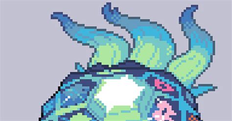 ドット絵 【ポケモンbw風ドット絵】テラパゴス オニガシラ銀角のイラスト Pixiv