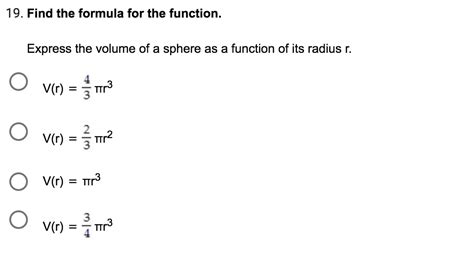 Solved 19 Find The Formula For The Function Express The