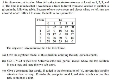 Solved Please Use Lingo To Solve Part C The Answer For B Is