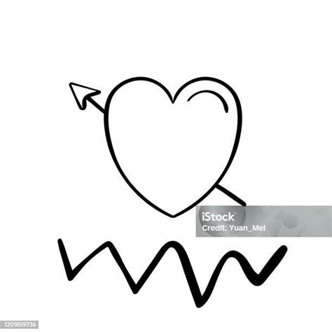 사랑 심장 그래픽 디자인 흰색 배경에 격리 색칠 하기 페이지 색칠 공부 윤곽선 그리기에 대한 스톡 벡터 아트 및 기타 이미지 그리기 긍정적인 감정 표현 기혼 Istock