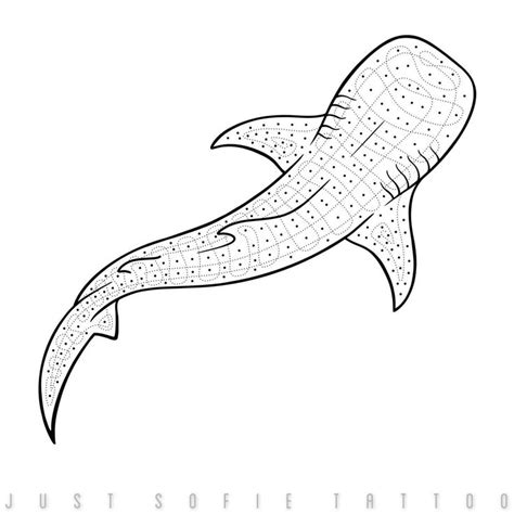 Whale Shark Line Art