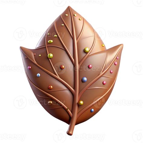 Magnificent Classic Brown Leaf Isolated With Natural Texture Premium