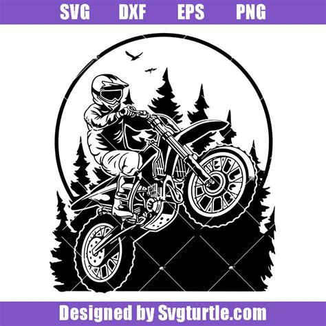 Motorcycle Forest Moon Eagle Svg Biker Svg Motorcycle Svg