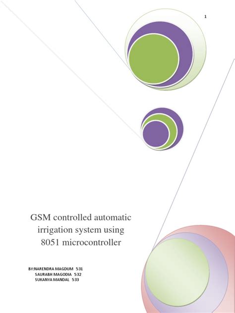 Gsm Controlled Automatic Irrigation System Using 8051 Microcontroller