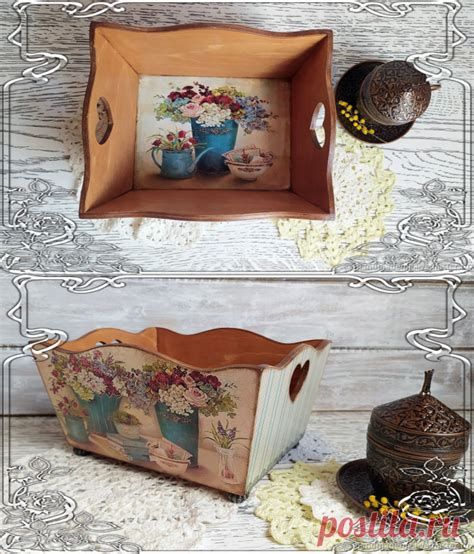 Короба для хранения купить в интернет магазине Ярмарка Мастеров по це Ручная работа Декупаж