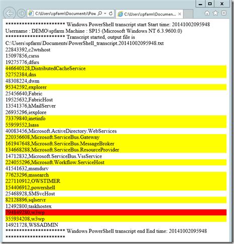 Colorize PowerShell Transcript With CSS SPJeff