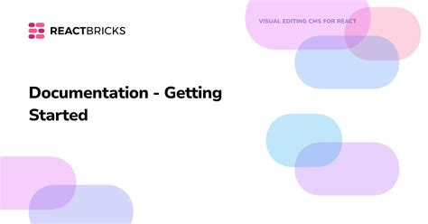 Getting Started React Bricks