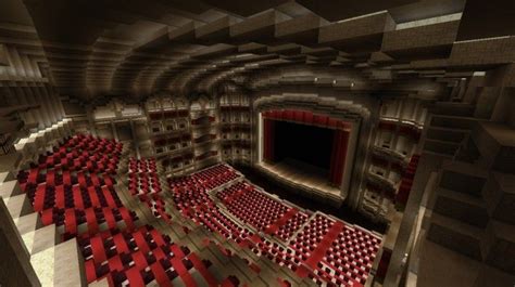 Huge Theatre For Plays Minecraft Map Minecraft Theater Ideas