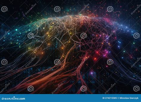 An Abstract Image Of Neural Networks And Ai Stock Illustration Illustration Of Flow Languages