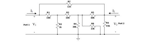 solved two port network parameters may be calculated using