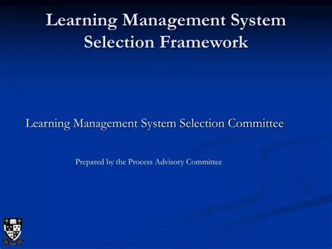 Ppt Learning Management System Selection Framework Powerpoint