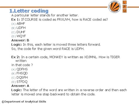 Codingencryption Decodingdecryption Types Type 1 Letter Coding Type