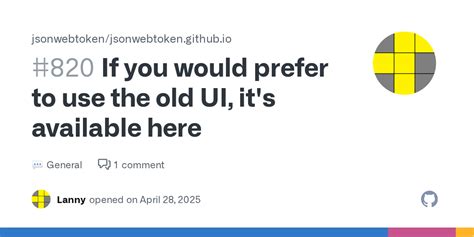 If You Would Prefer To Use The Old Ui Its Available Here ·