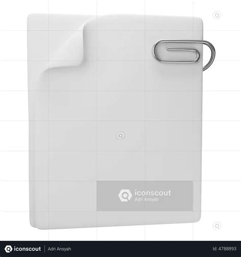 Attach File 3d Illustration Free Download Files And Folders 3d