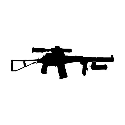 Assault Riffle Icon Simple Style No War Poster Background Symbol Gun