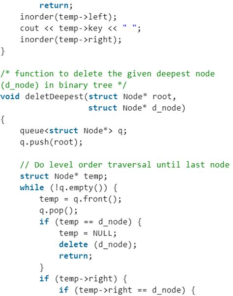 Insertion And Deletion In Binary Tree Programming And Data Structures Computer Science