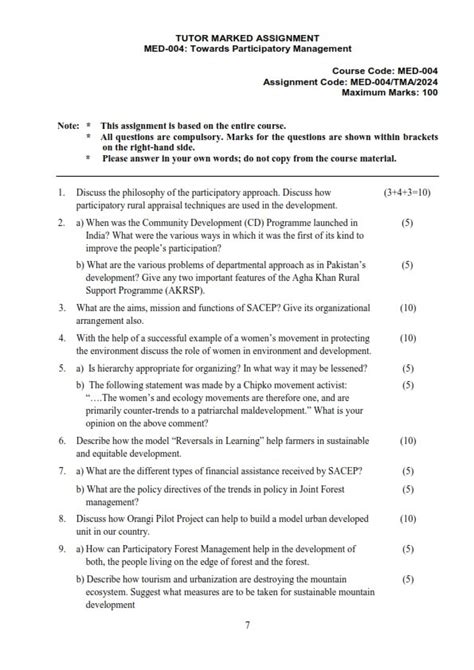 IGNOU MED Solved Assignment English Medium IGNOU Solved Assignment Download PDF