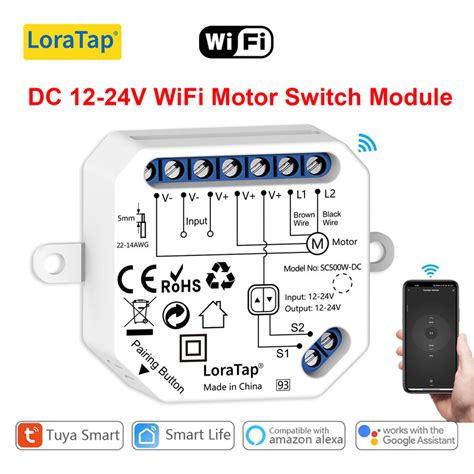 Loratap 투야 스마트 라이프 Dc 12 24v 스위치 모듈 롤러 셔터 풀 커버용 전기 모터 음성 제어 구글 홈 알렉사