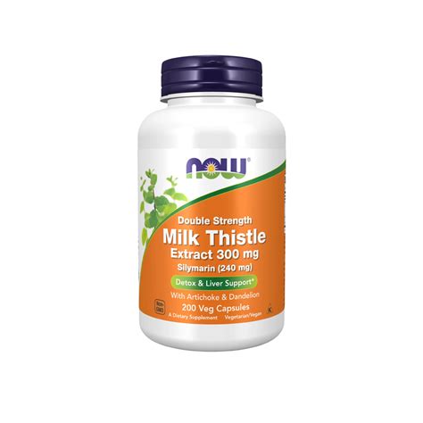 NOW MILK THISTLE EXTRACT 300MG SILYMARIN(240MG) 100 VEG CAPS – Pharmazone