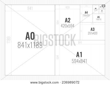Standard Paper Sizes Vector Photo Free Trial Bigstock