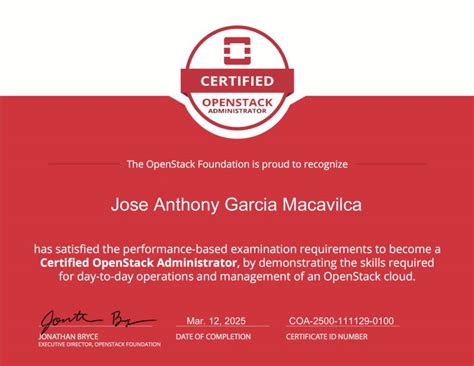 Openstack Cloud Certification Anthony Garcia Macavilca
