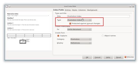 How To Make Automatic Table Of Figures In Libreoffice