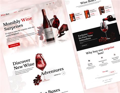Wine Complete Website UI Design Behance