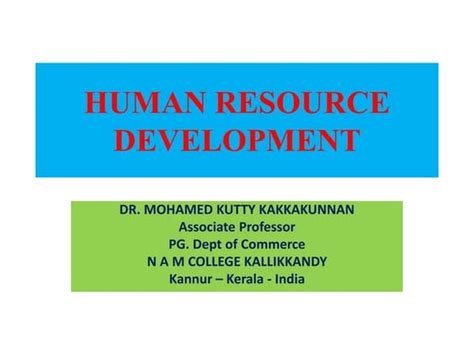 Human Resource Development Pptx