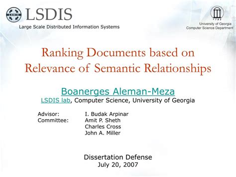 Ppt Ranking Documents Based On Relevance Of Semantic Relationships