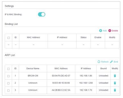 How To Configure IP MAC Binding On AC VDSL ADSL Modem Router New Logo TP Link Finland