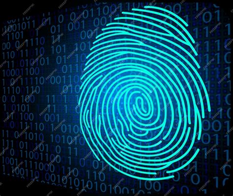 Premium Vector Fingerprint Scanning Technology Background Binary Code