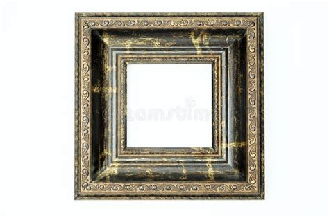 The Frame Is Brown The Frame Is Brown With A Small Pattern On A White Background Stock Image
