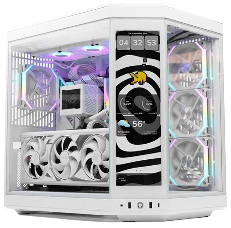 Hyte Компьютерный корпус Корпус Hyte Y70 Touch Dual Chamber Mid Tower Atx с 4k сенсорным