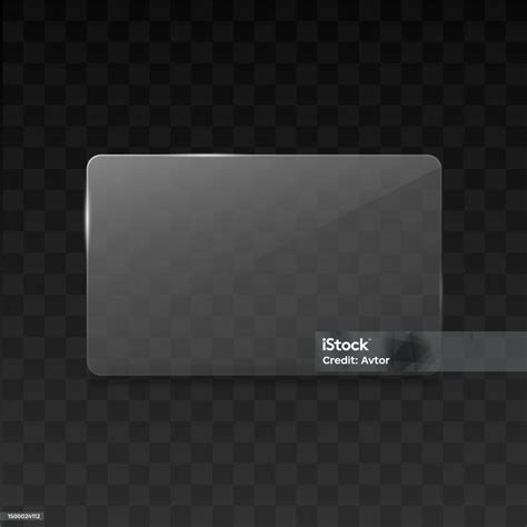 투명한 배경에 유리 배너입니다 신용 카드 명함 레이아웃 0명에 대한 스톡 벡터 아트 및 기타 이미지 0명 3차원 형태 공란 Istock