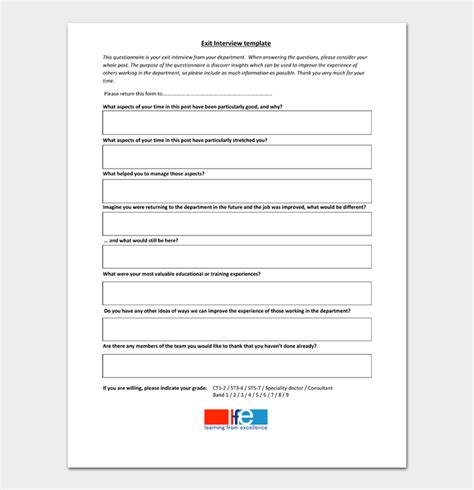 Best Exit Interview Templates And Forms DocFormats