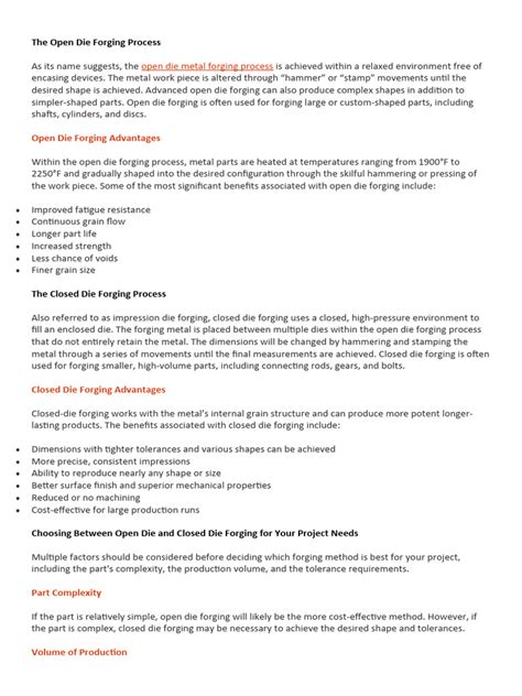 The Open Die Forging Process Pdf Forging Applied And Interdisciplinary Physics