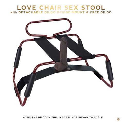 Love Chair Sex Stool With Dildo Bridge Mount And Free Suction Cup Dildo