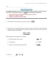 Algebra Unit Practice Test Radical Rational Expressions Course Hero